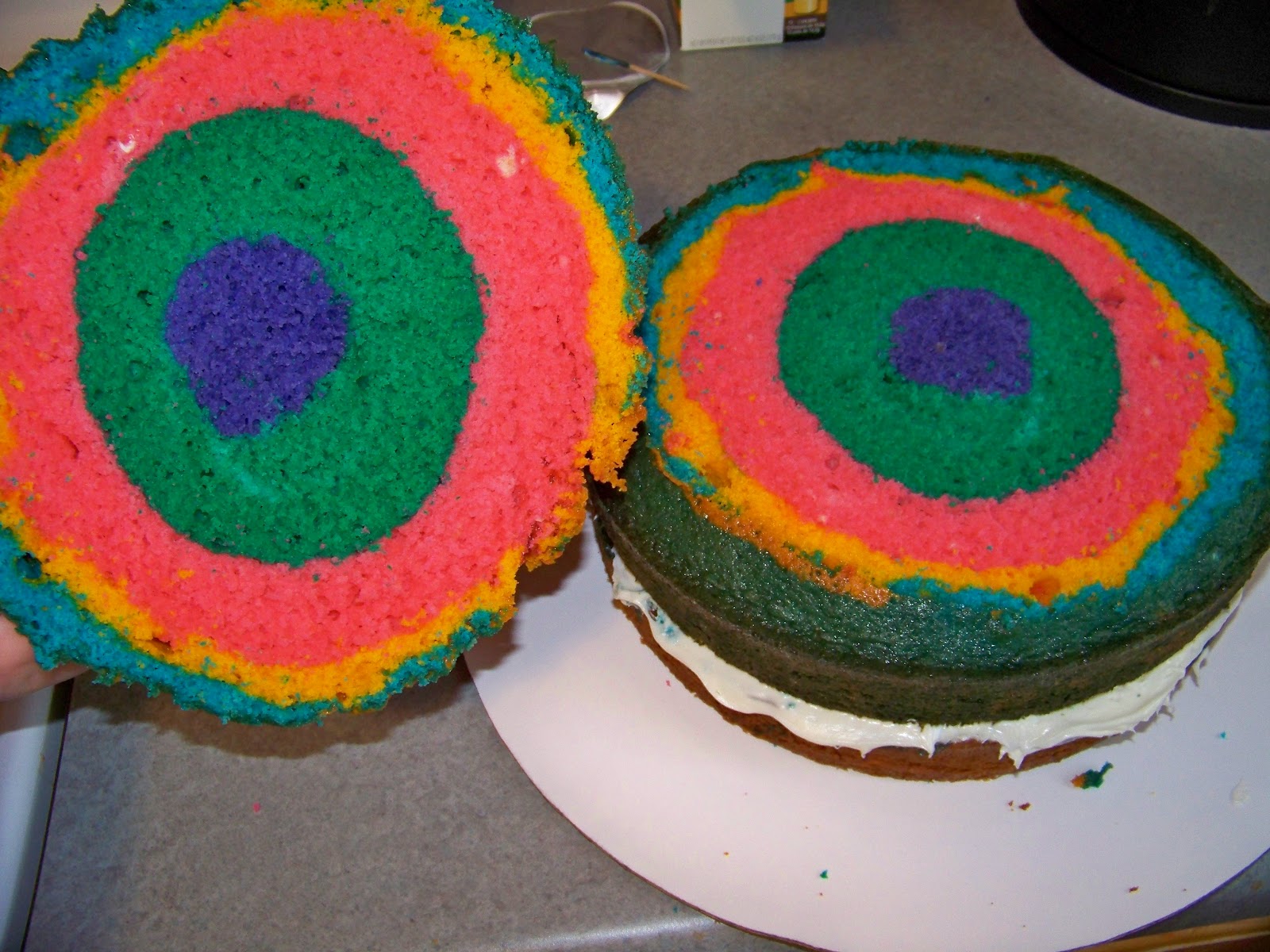 A Big Blessed Family: Rainbow cake