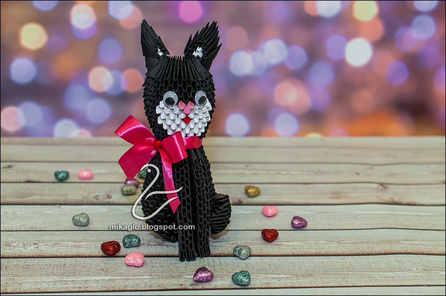 Origami 3d - mikaglo: 657. Kot z origami / 3d origami cat