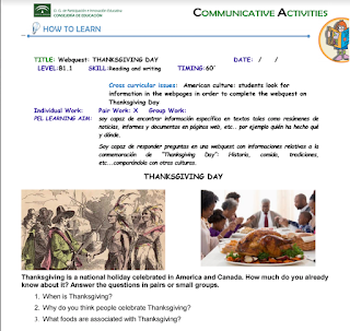 Blog de Pilar Torres: Actividad comunicativa: Thanksgiving day