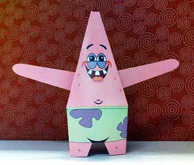 Two faced- Patrick Star Papercraft model - PAPEROX FREE PAPERCRAFT