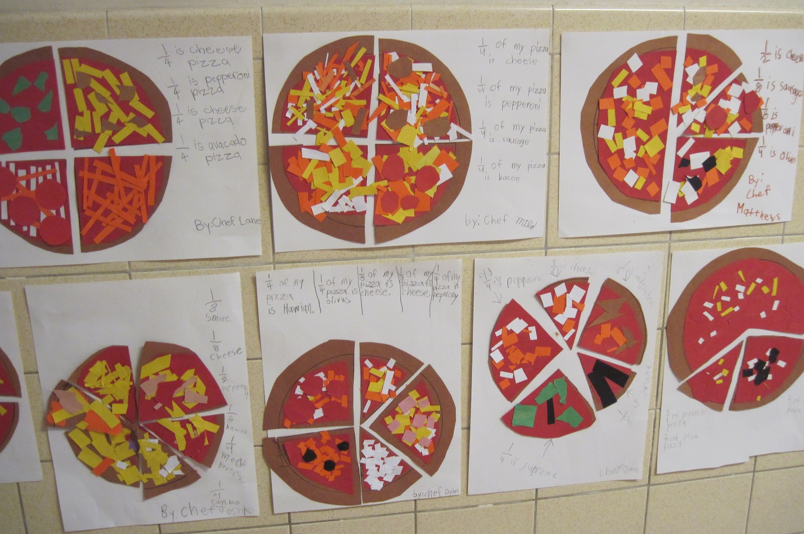 Polka-Dotty Place: Fraction Pizzas