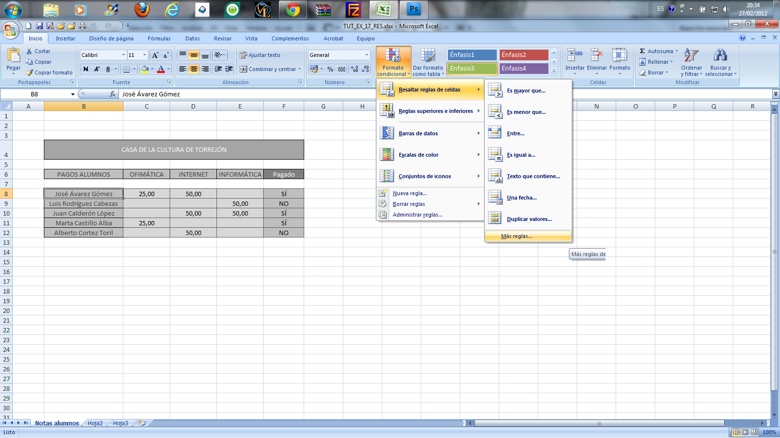 EXCEL: 17_EXCEL_FORMATO CONDICIONAL_II
