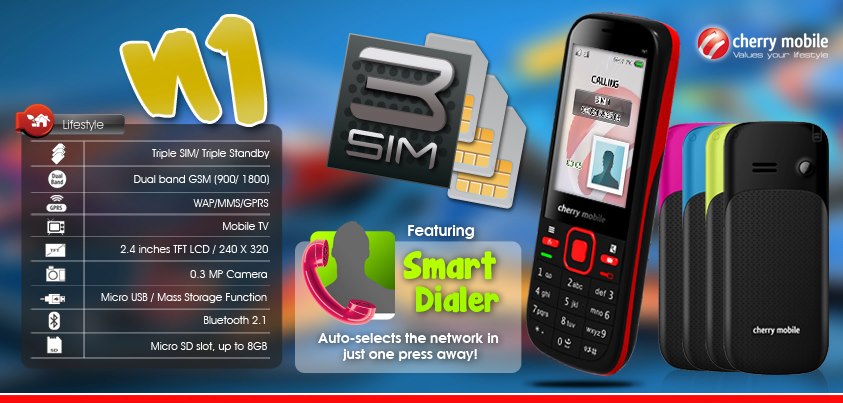 Cherry Mobile N1: Isang phone, tatlong SIM for only Php1,399!