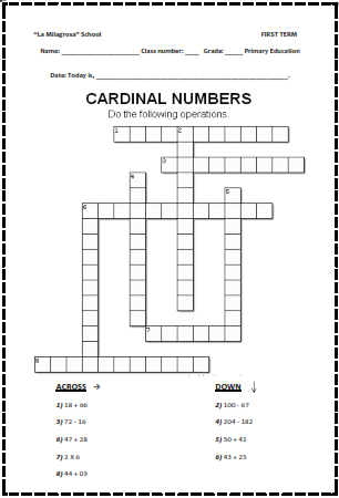 CARDINAL NUMBERS 1 TO 100 | ENGLISH LANGUAGE RESOURCES FOR ENGLISH ...