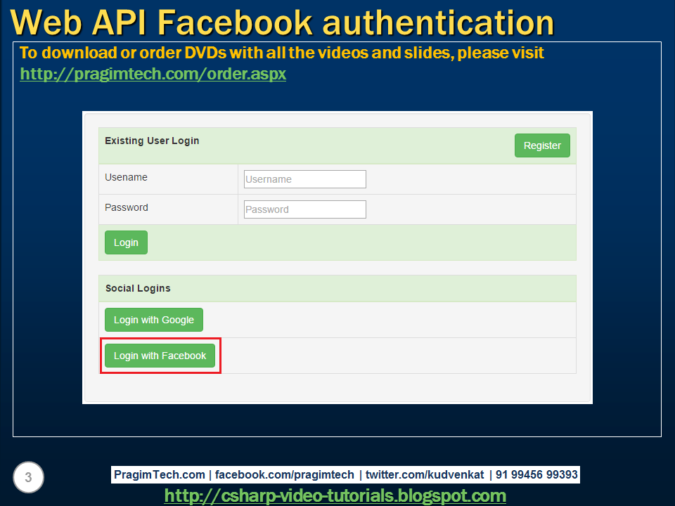 Sql Server Net And C Video Tutorial Aspnet Web Api Facebook