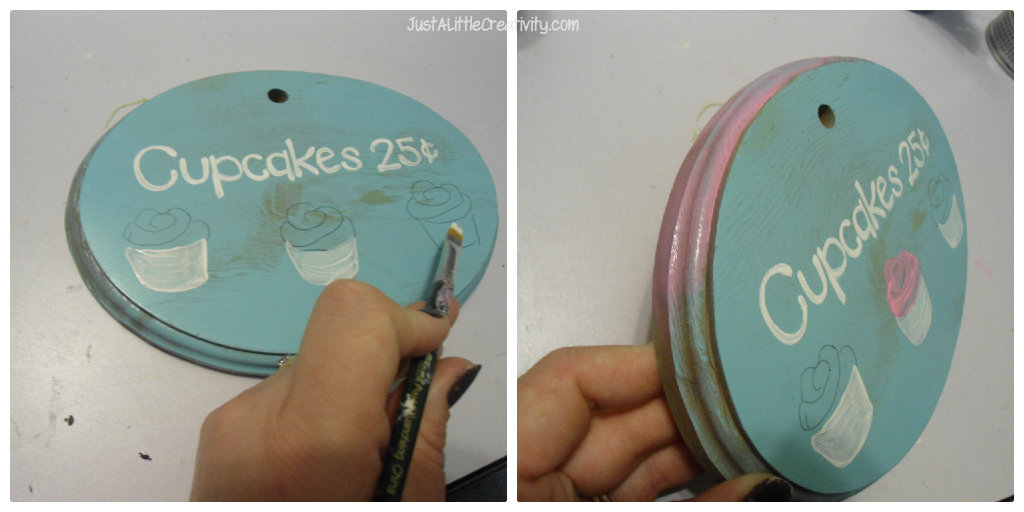 How to Paint an Old Fashioned Cupcake Sign {Tutorial}