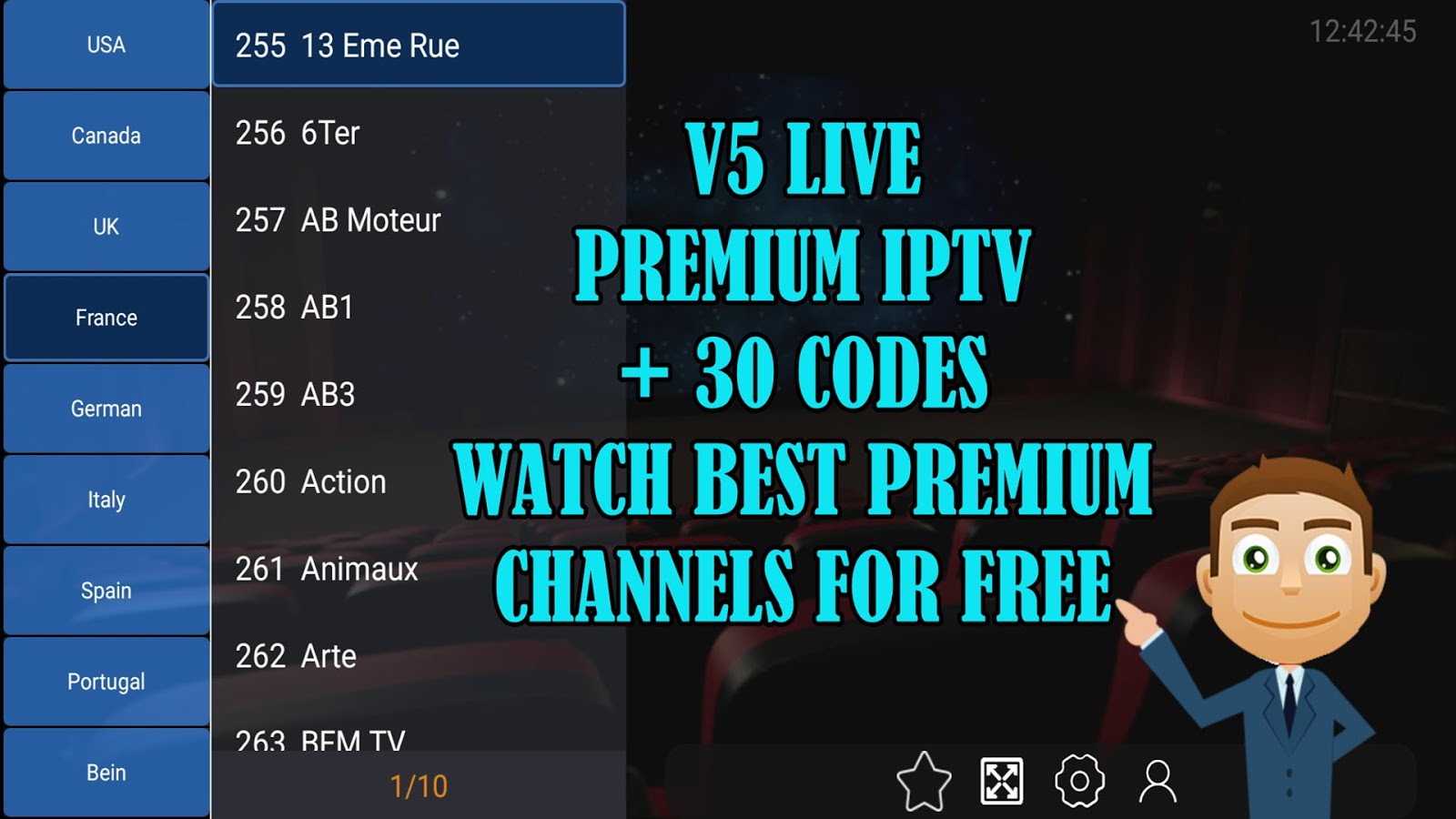 V5LIVE PREMIUM IPTV TO WATCH BEST PREMIUM CHANNELS + 30 CODES - IPTV DROID