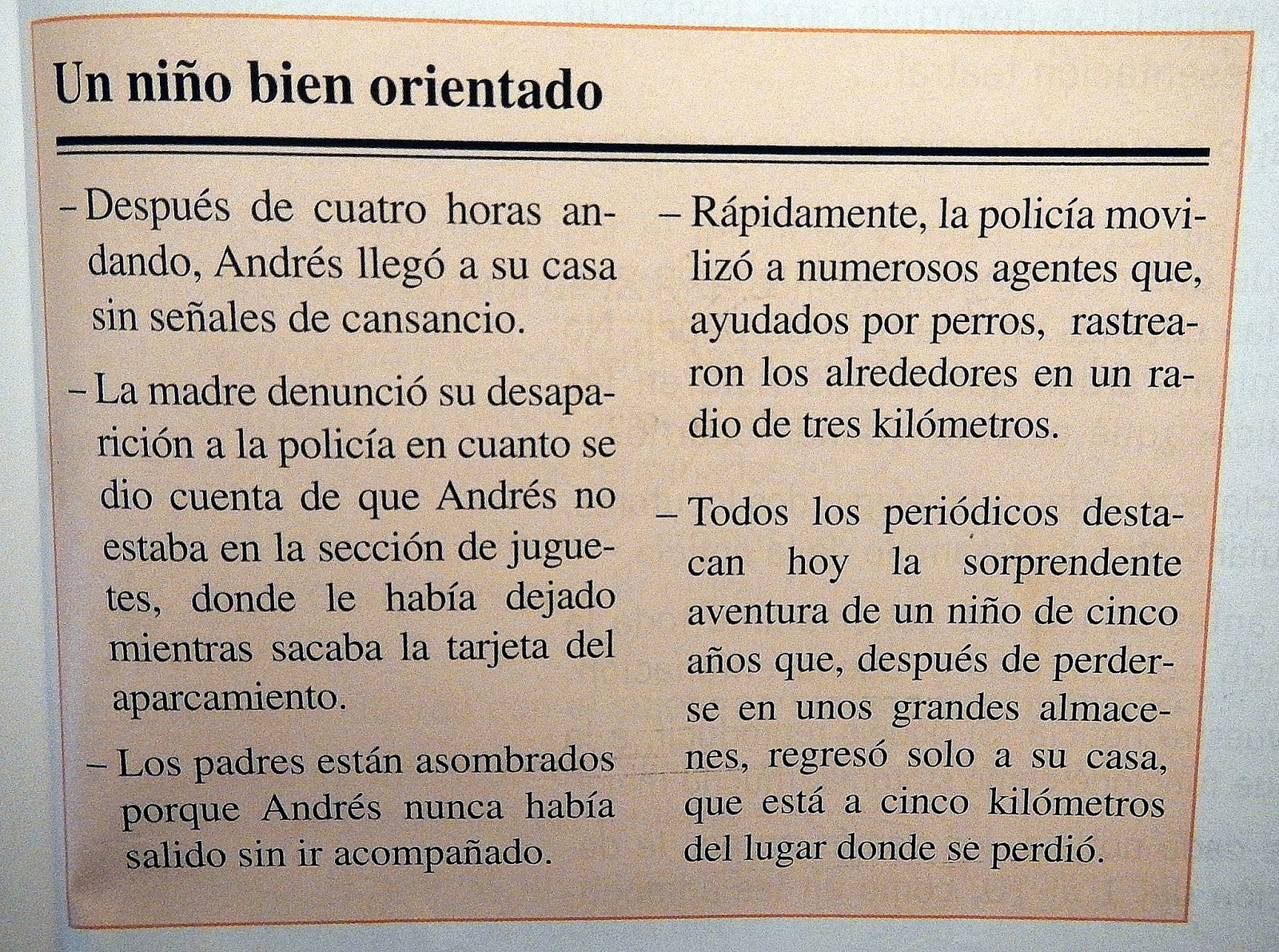 Leyendo y escribiendo acabé aprendiendo: La noticia