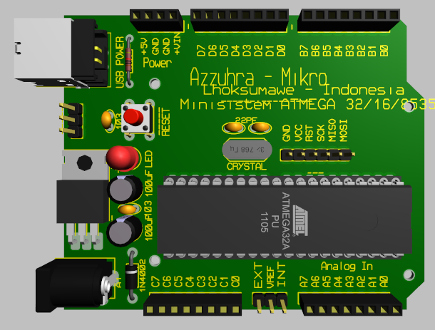 Gambar 4 Minisistem Atmega32