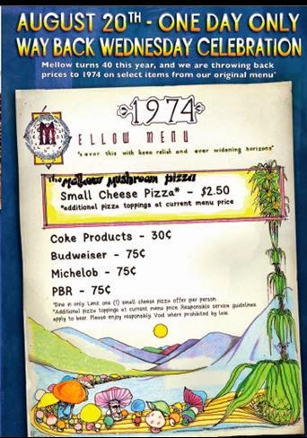 The YES! Weekly Blog: Mellow Mushroom Revives 1974 Menu with Original ...