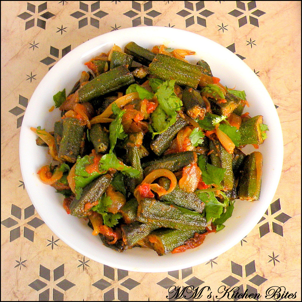 MM's Kitchen Bites: Punjabi Bhindi Masala...Mom, don't you dare faint!!