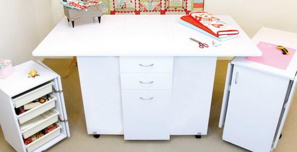 Sewing Cutting And Storing Table For Small Spaces