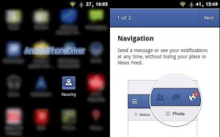 New facebook app. on Android, a new application in preparation ...