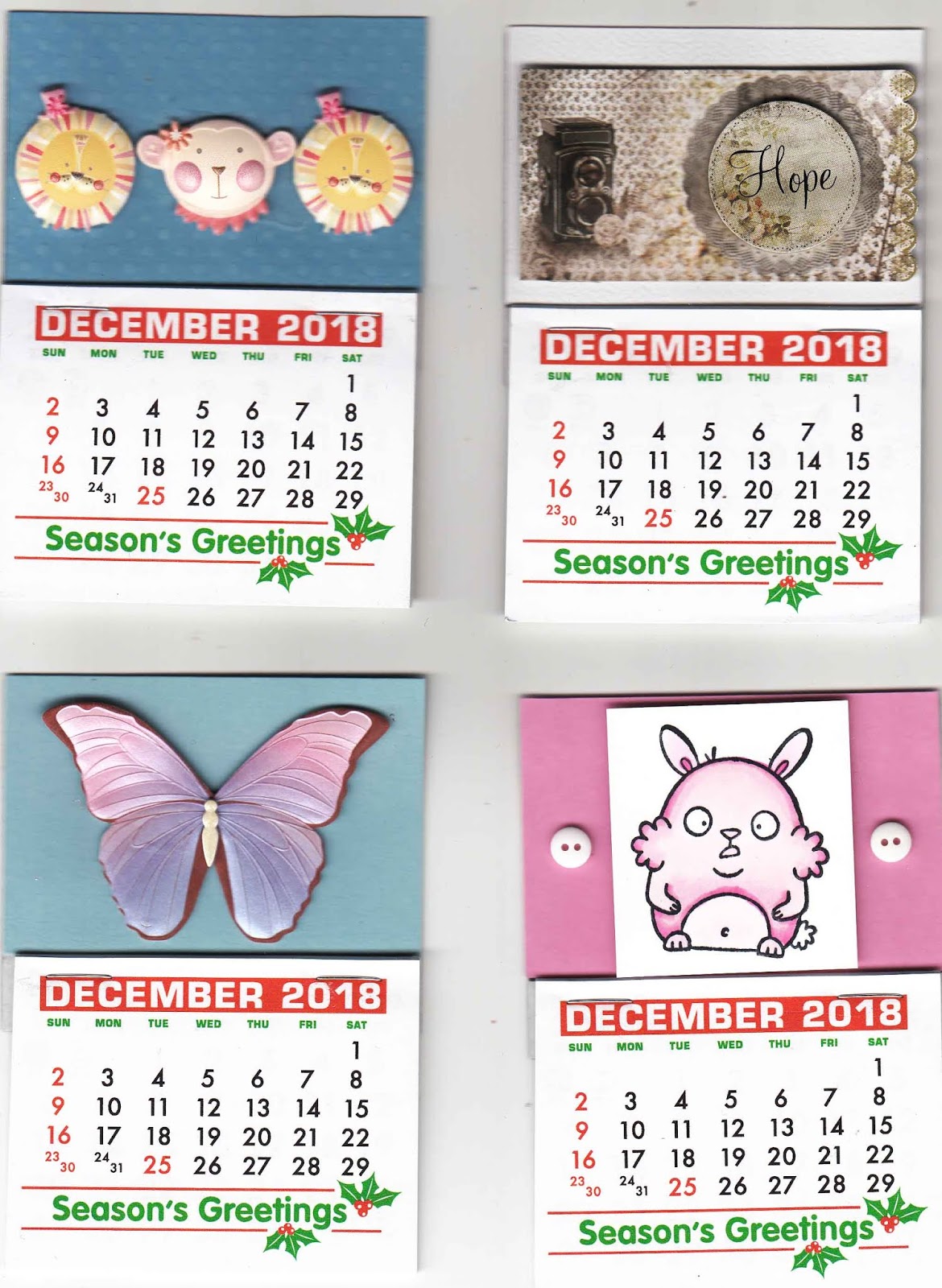 Holley's Blog: Mini Calendars