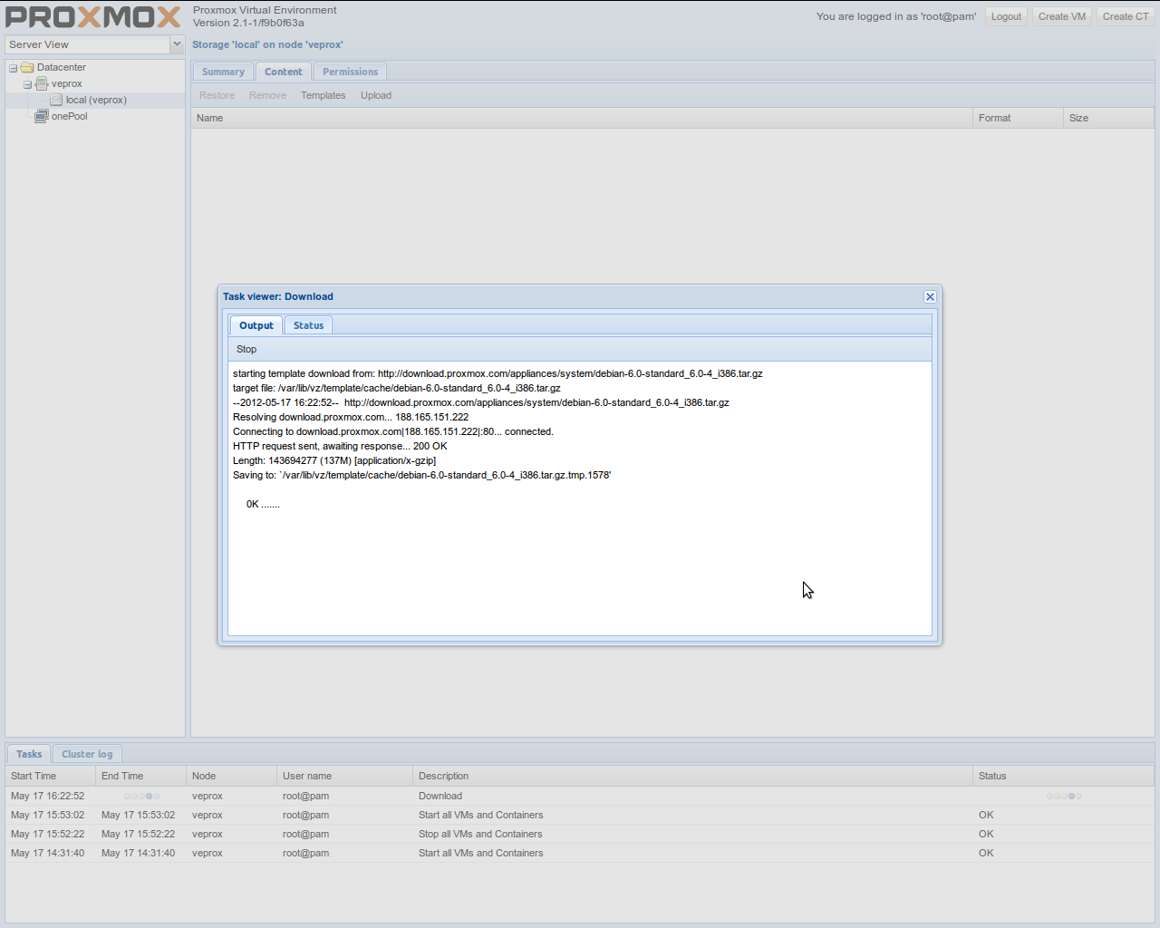 Como instalar y configurar proxmox 2.1 ~ videoJuegos y Open Source