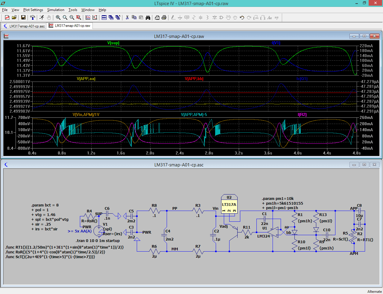 Chips & Tech.: LM317 component level versus LT317 macro model