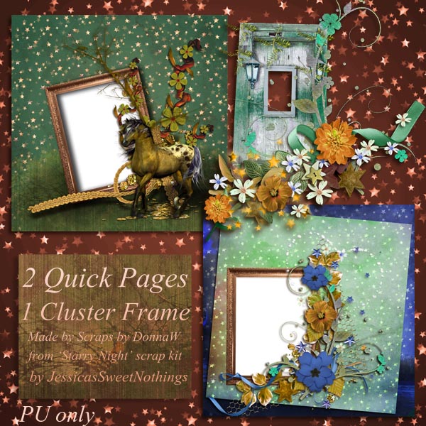 Scraps by Donna W: FREEBIE: Cluster Frame and Quick Pages