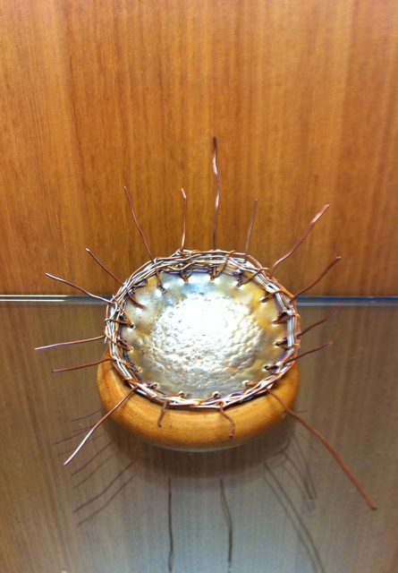 Rustnstuff: Beaten metal in local library