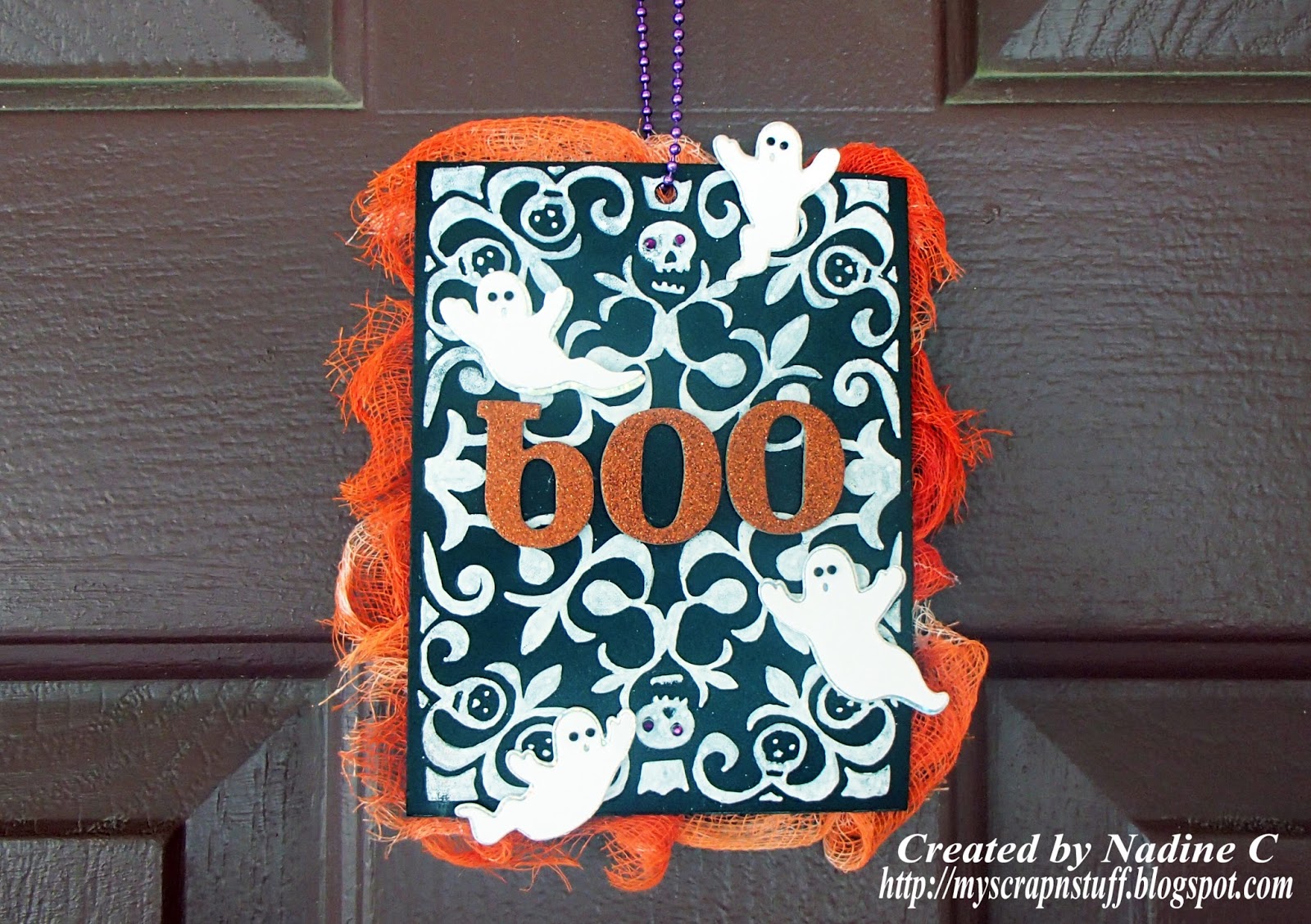 Making Boo Door Signs with Deflecto Crafts ~ Nadine Carlier