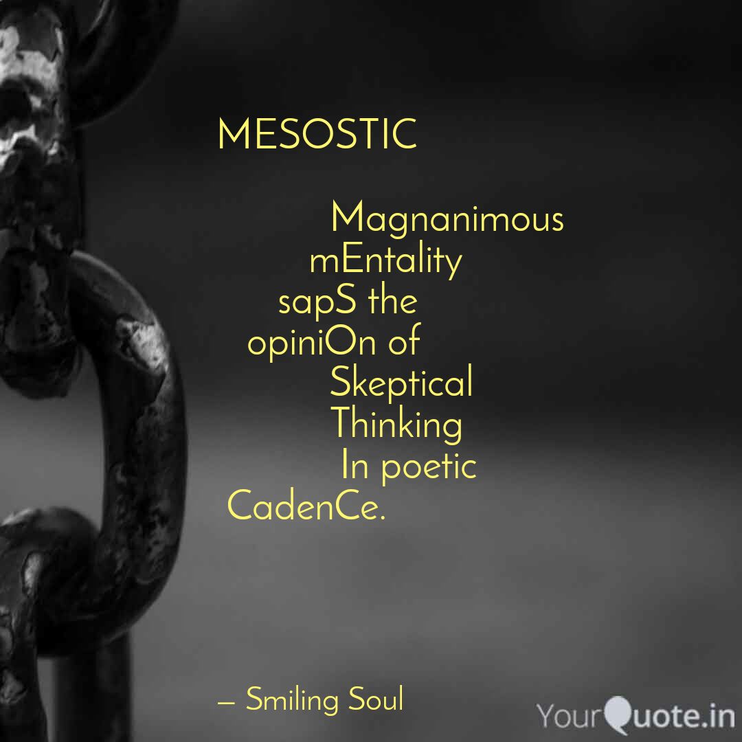 smiling-soul: Mesostic