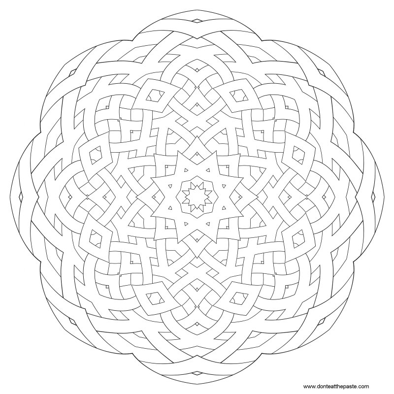 Don't Eat the Paste: Pattern Mandalas to Color