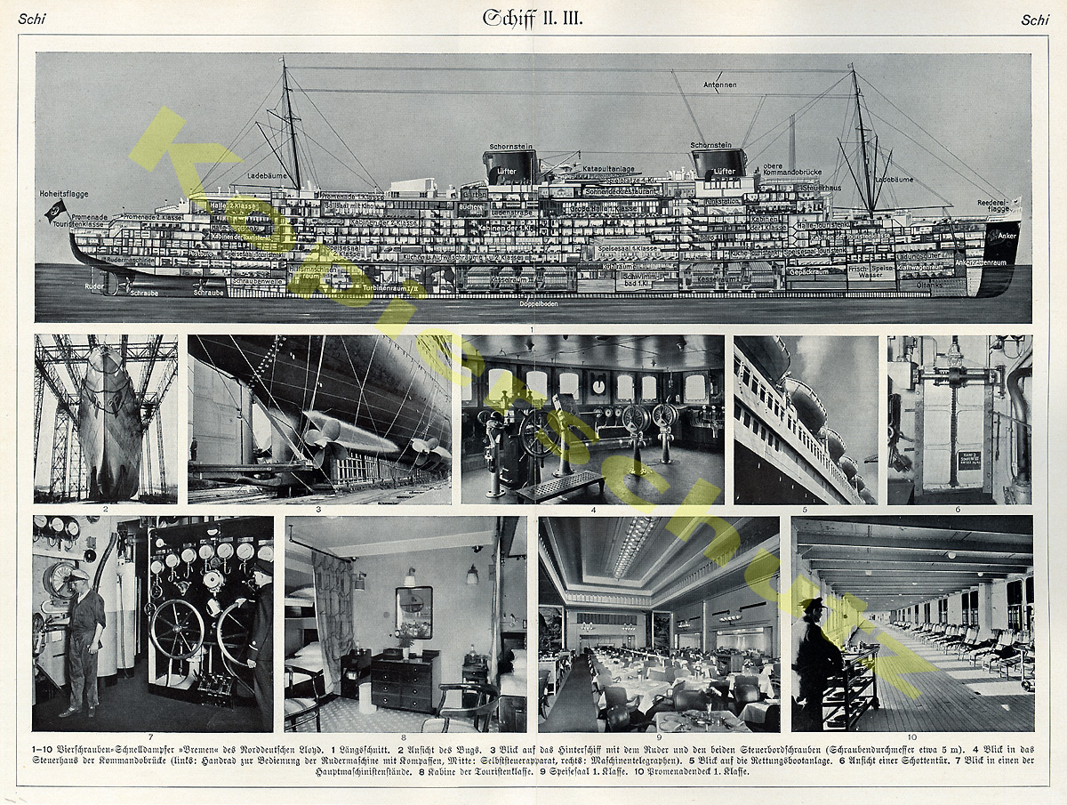 ERA DE OURO DOS NAVIOS: SS Bremen-O Navio Mais Moderno Dos Anos 30