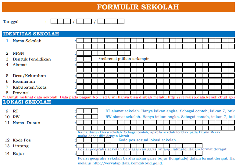 Formulir Dapodik 2019 - Website Nasty