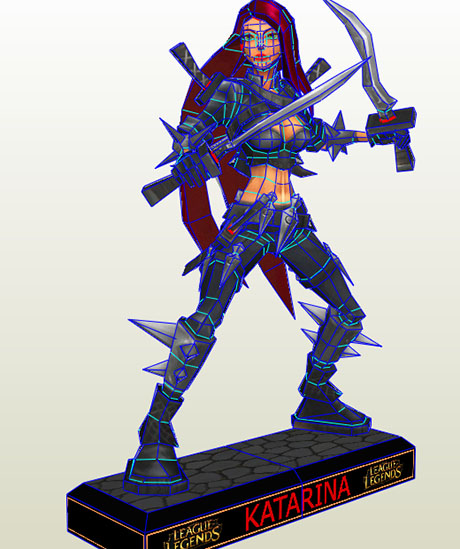 League of Legends : Katarina Papercraft | Paperized Crafts