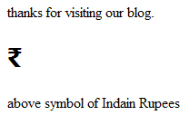 Displaying the Indian currency symbol in html format - Neeraj Code ...