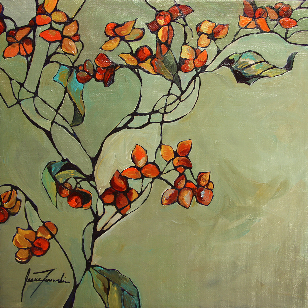 Jessie Townsdin Stolzman works in paint: Bittersweet Vine *sold