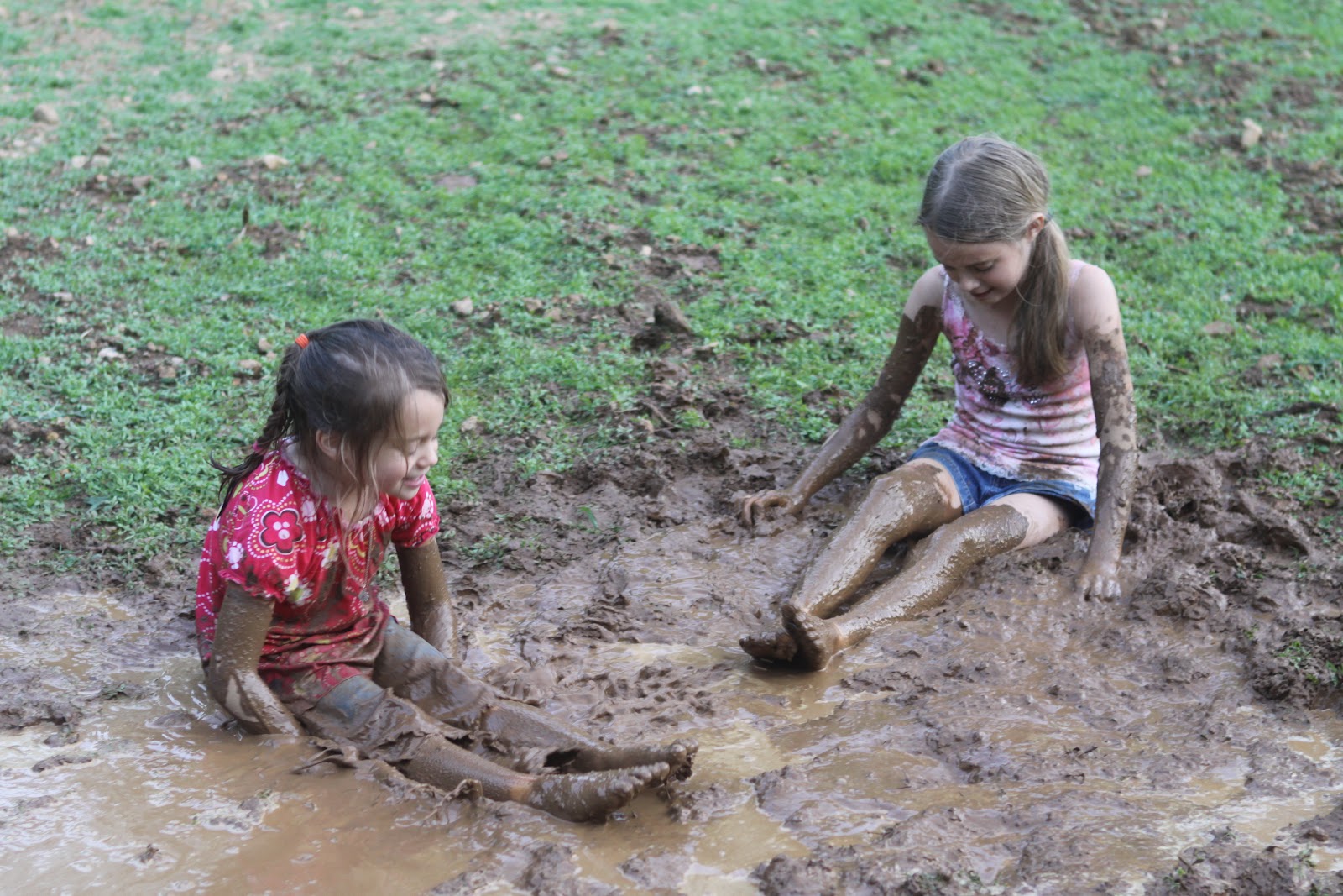 The Hay Clan: Playing in the mud