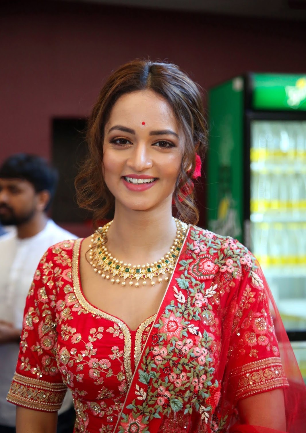 Shanvi Srivastava Gorgeous Look In Red Dress Photoshoot - Media Updaters