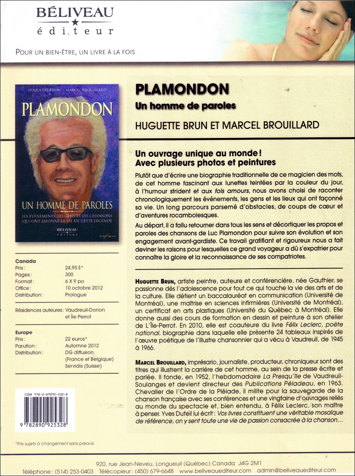 PLAMONDON UN HOMME DE PAROLES