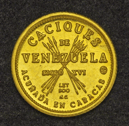 Venezuela 5 Bolivares Gold Coin of 1962, Indian Chief Mara.|World ...
