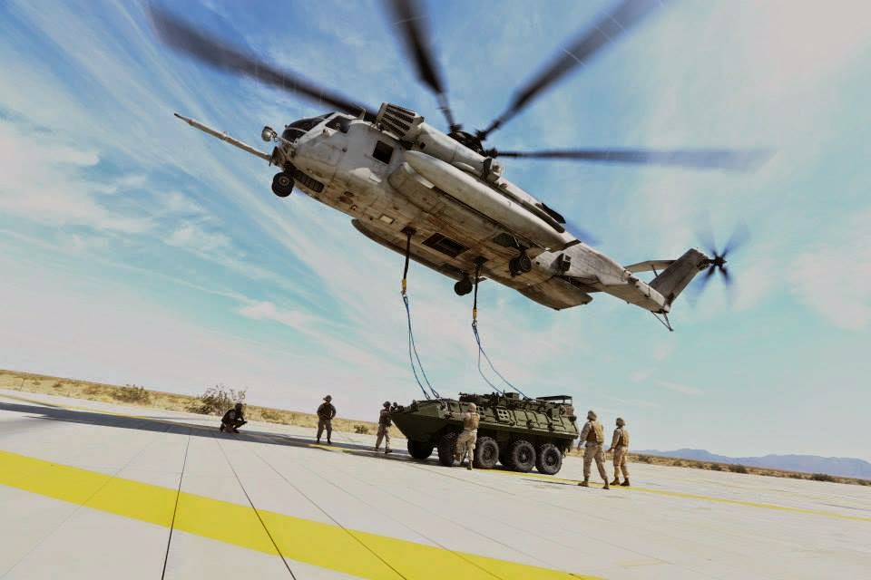 SNAFU!: LAV-A2/C2 sling loaded by a CH-53E courtesy of Combat Logistics ...