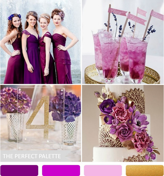 {Party Palette}: Shades of Purple and Antique Gold! | The Perfect Palette