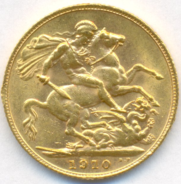 Great Britain Sovereign Gold Coin 1910 King Edward VII|World Banknotes ...
