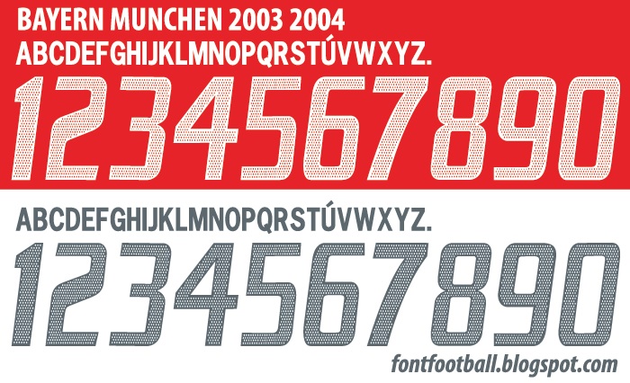 FONT FOOTBALL: Font Vector Bayern Munchen 2003 2004 kit