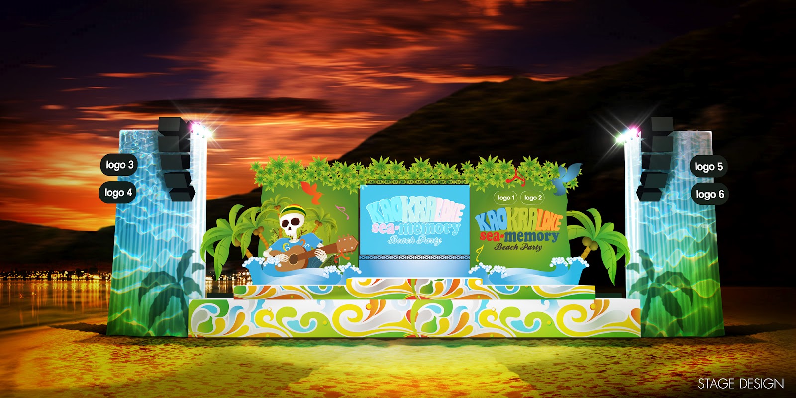 Concert Design : Kaokraloke Sea-Memory Beach Party | Neutralart Graphic ...