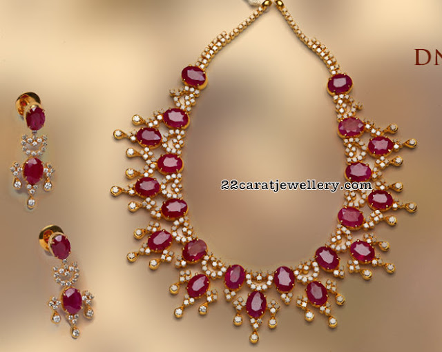 Ruby Diamond Set by Tibarumal Jewels - Jewellery Designs