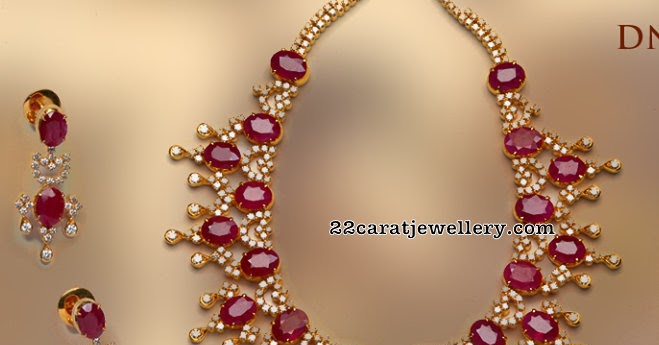 Ruby Diamond Set by Tibarumal Jewels - Jewellery Designs