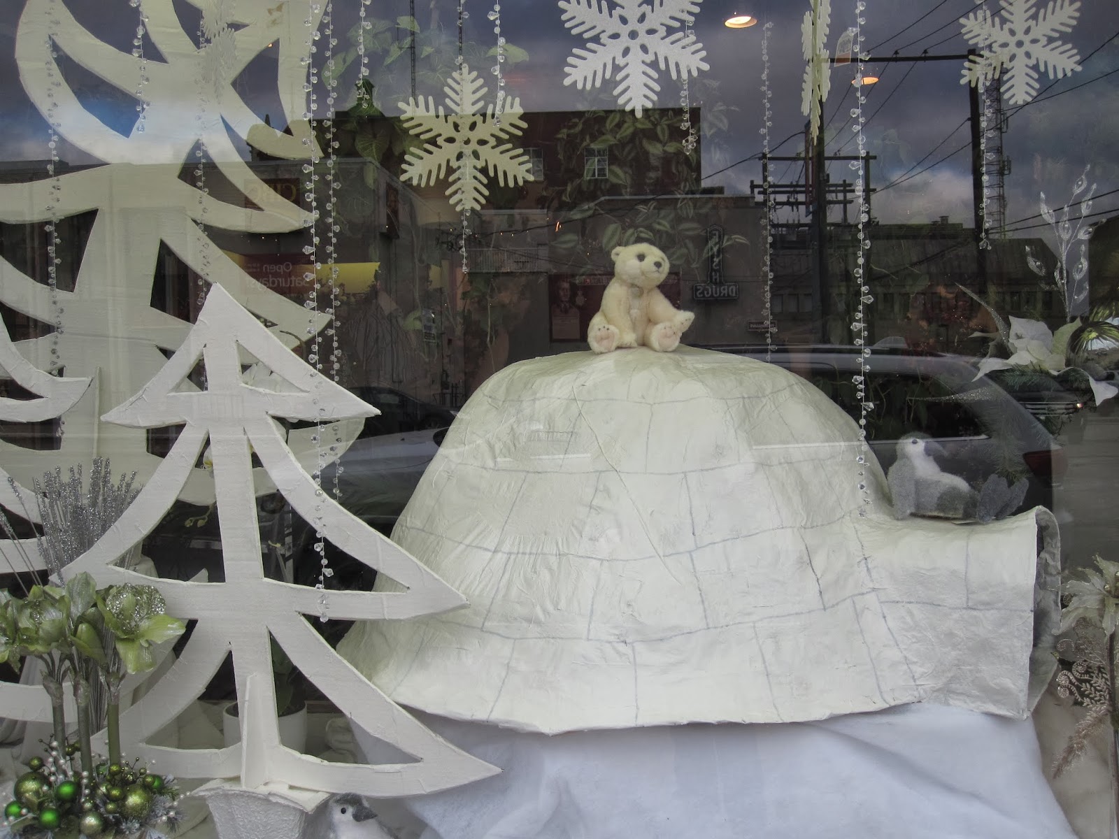 Flowers On The Roof: Store Front Winter Window Display (Making an Igloo ...