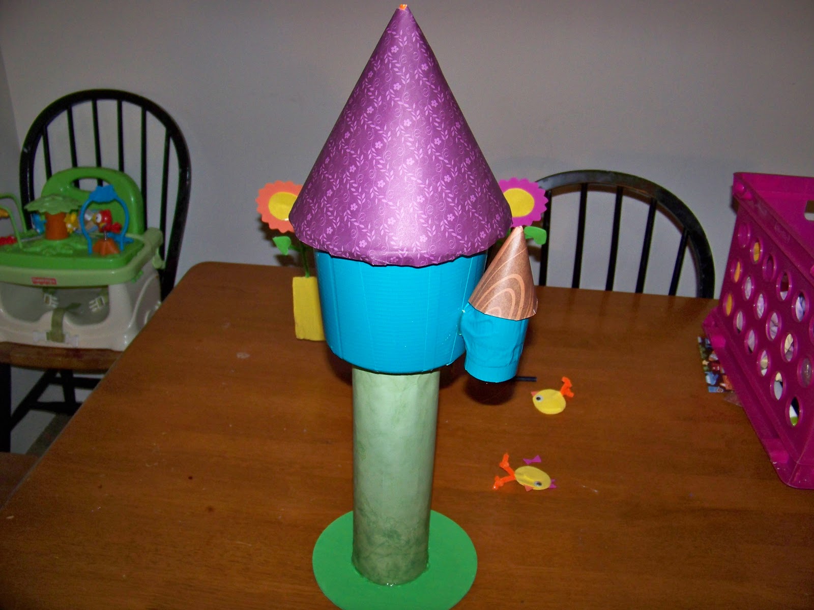 Crafty Confessions of a Brainy Mom: DIY: Rapunzel's Tower