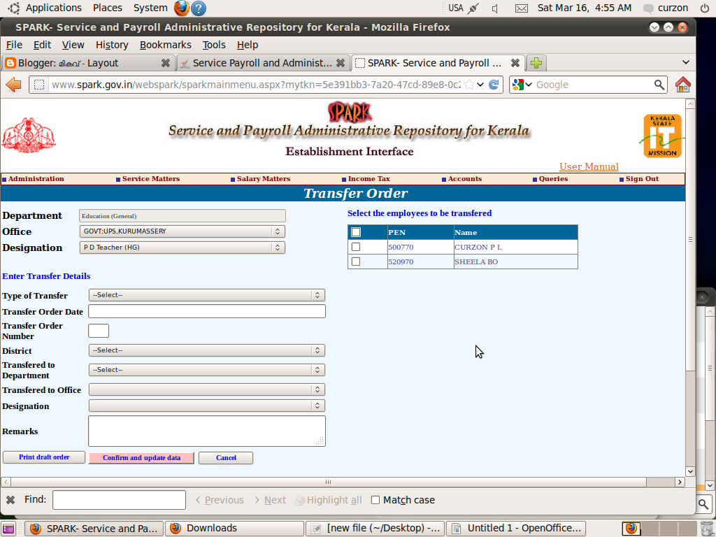 mikav: How to Transfer an Employee in SPARK