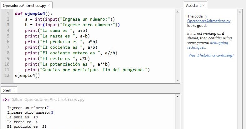 Curso de Python: 1.4 Operadores aritméticos
