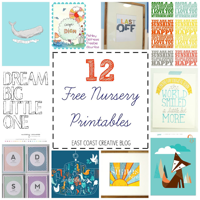 12 Free Nursery Printables | East Coast Creative