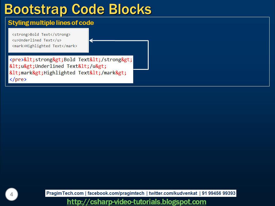 Sql Server Net And C Video Tutorial Bootstrap Code Blocks