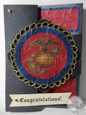 An Elegant Touch...: USMC Congratulations! Tri-shutter Card - for My Son