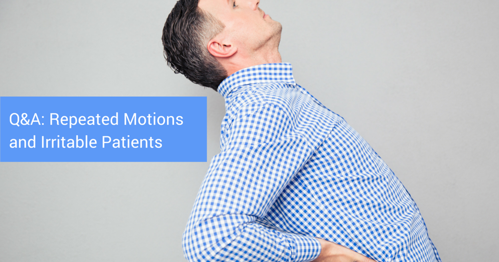 MMT TV Ep 3 - Q&A Time! Repeated Motions and the Irritable Patient ...