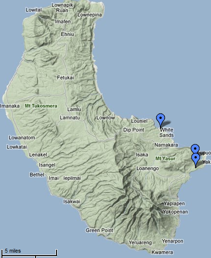 Les mystères de la biodiversité Islande/Tanna: Cartes de l'île de Tanna